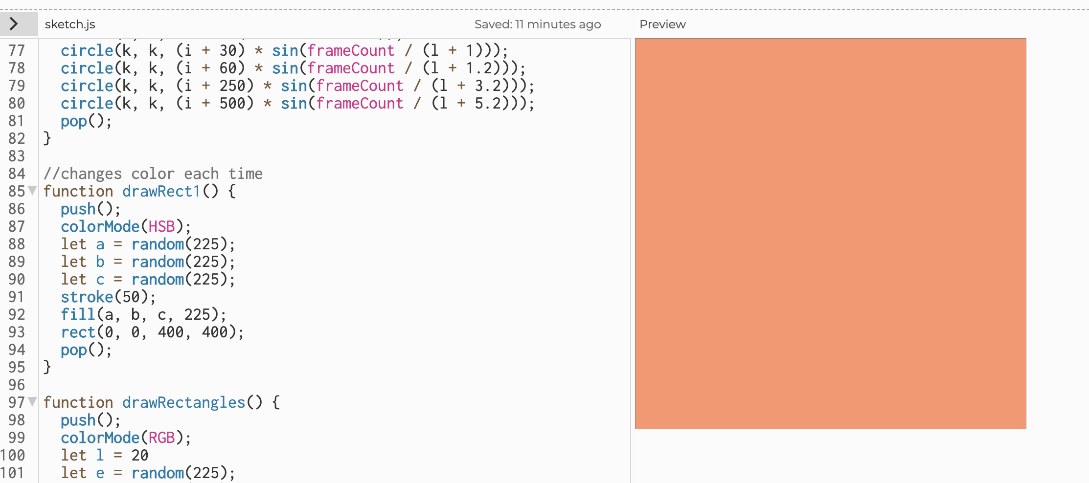 Project 1: Generative Visuals – Documentation Blog