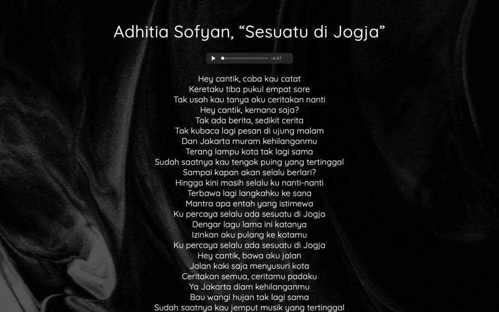 Mini Project #6 (9.R): HTML Poem / Song Lyrics – Christy’s ...