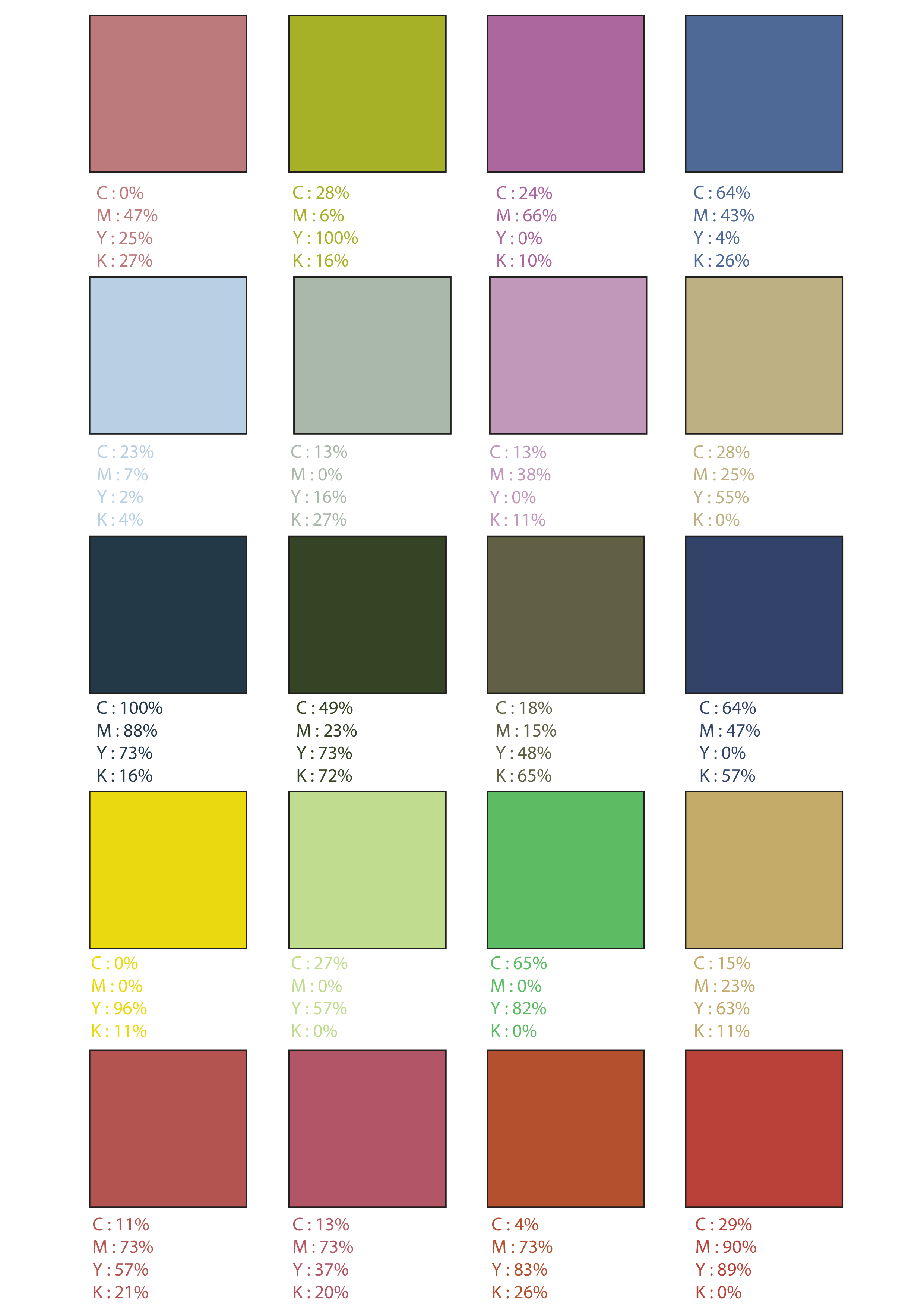 10 Sets of Color Schemes – Elaine’s Documentation Blog