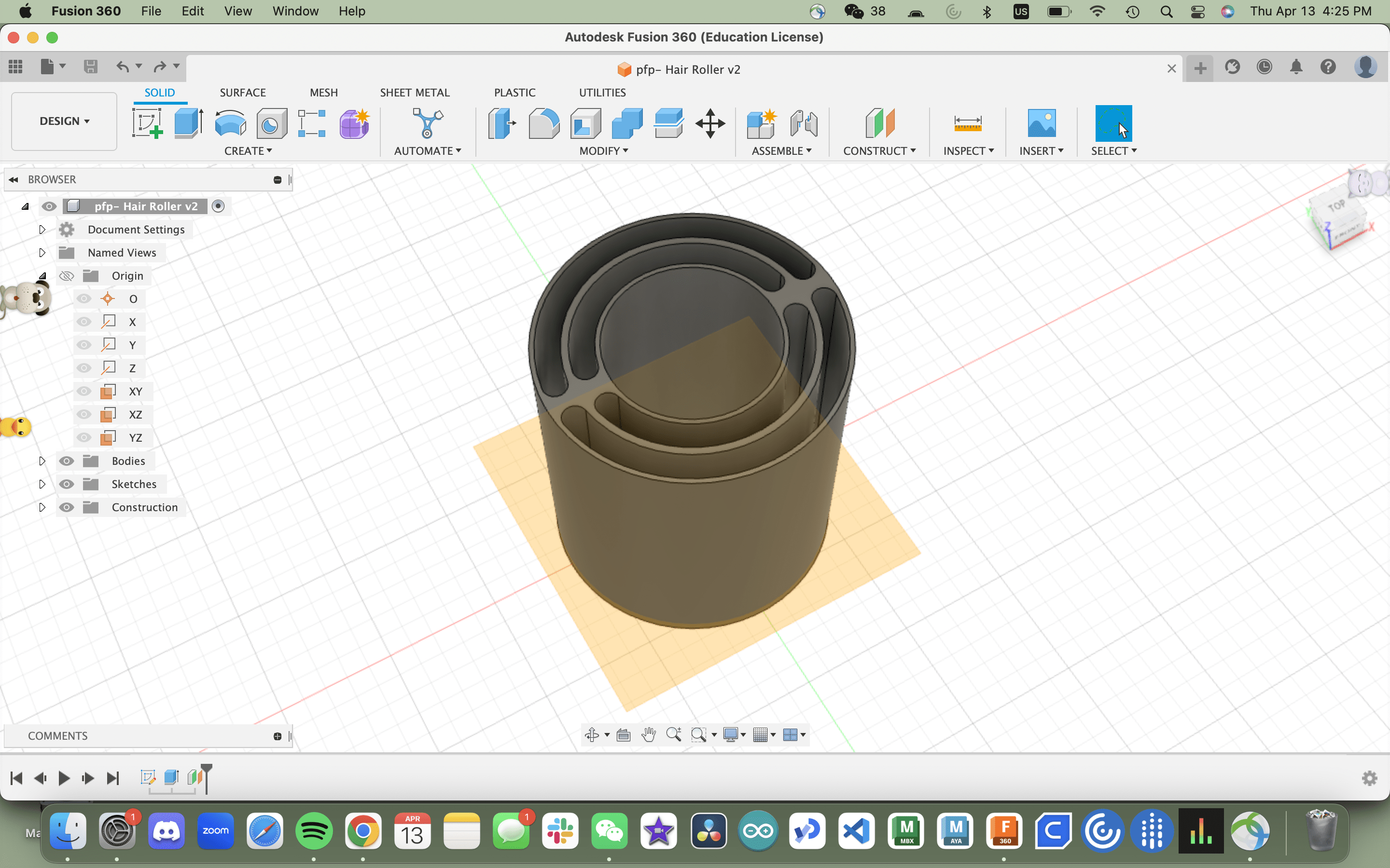 Fusion 360 Model Update + Rendering of Mug – Elaine’s Documentation Blog