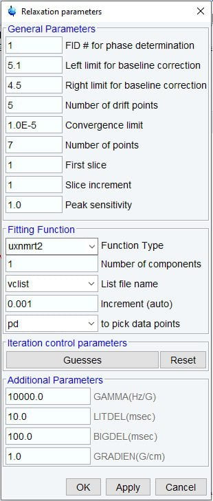 T2 Relaxation – Shared Instrumentation Facility