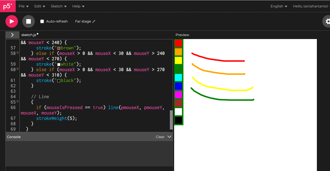 Mini Project 2. Interactive Drawing – Tania Hartanto