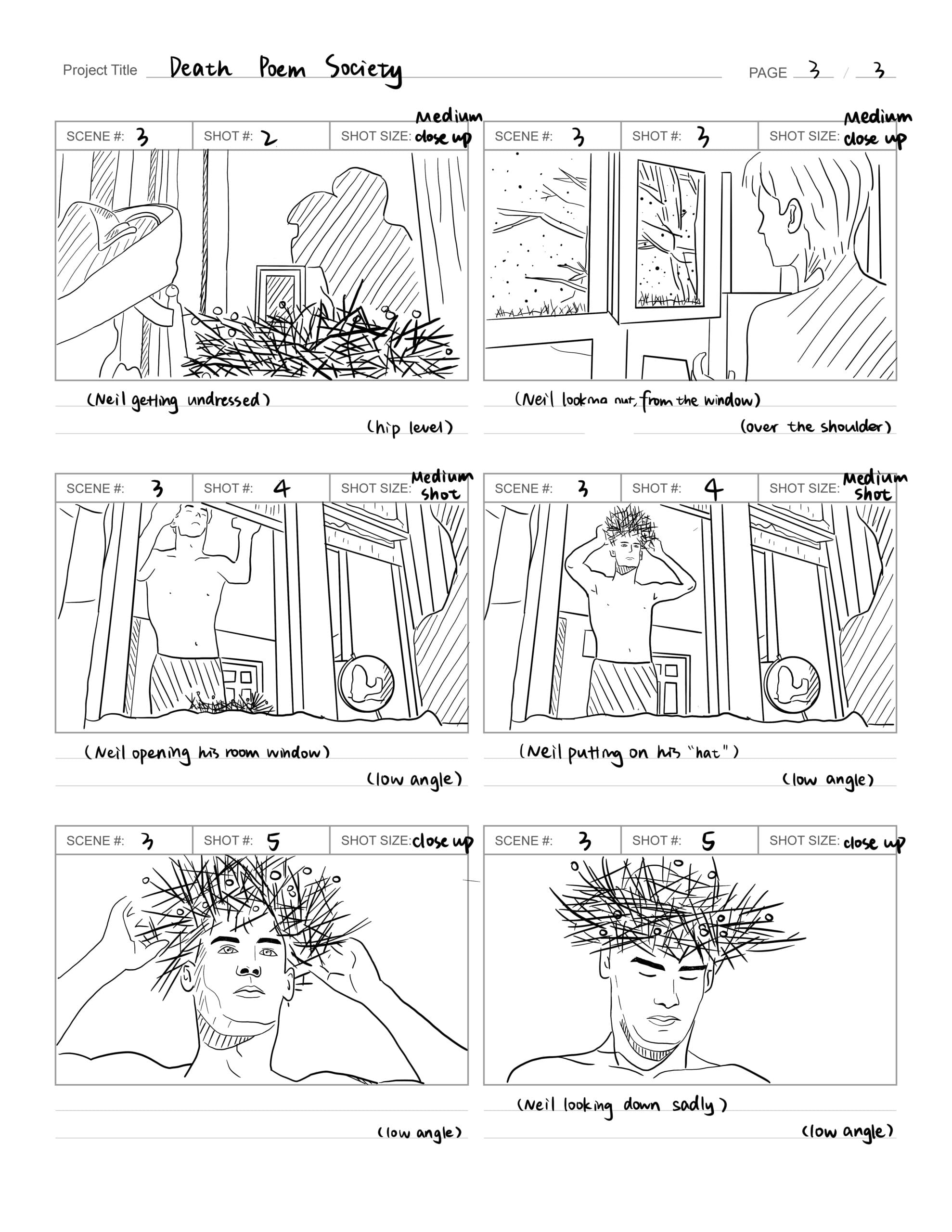 Reverse Storyboard – Death Poem Society – Jane's Documentation Blog