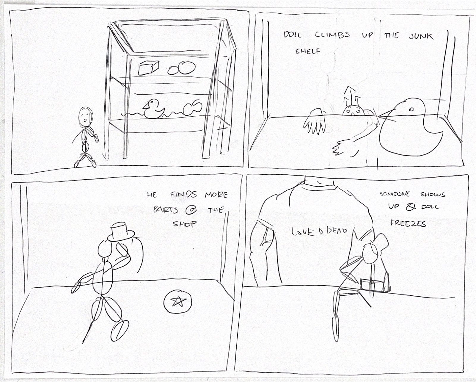 Storyboard for stop motion animation – Damon's Documentation Blog