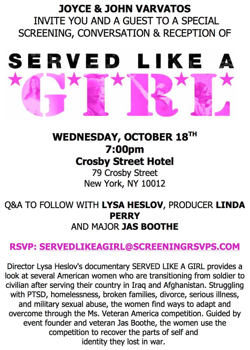 Served Like A Girl Screening, Q&A and Reception Invite – NYU Kanbar ...