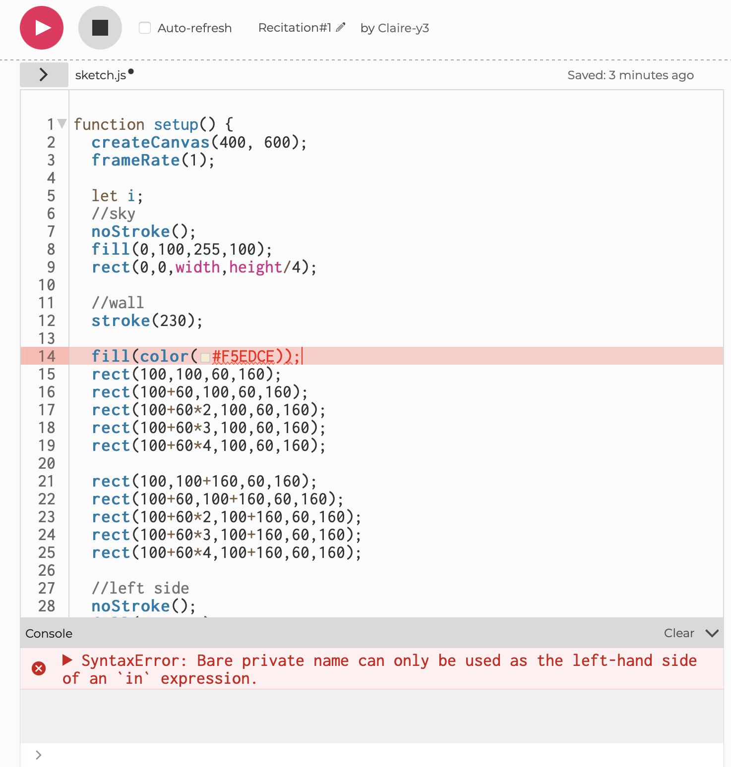 Recitation 1: Drawing with Code – Claire's Documentation Blog